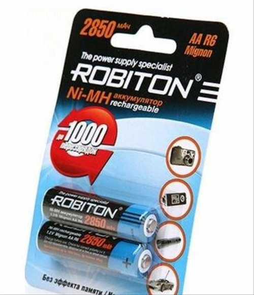 Аккумуляторы типа AA Robiton R6 (комплект 2 штуки)