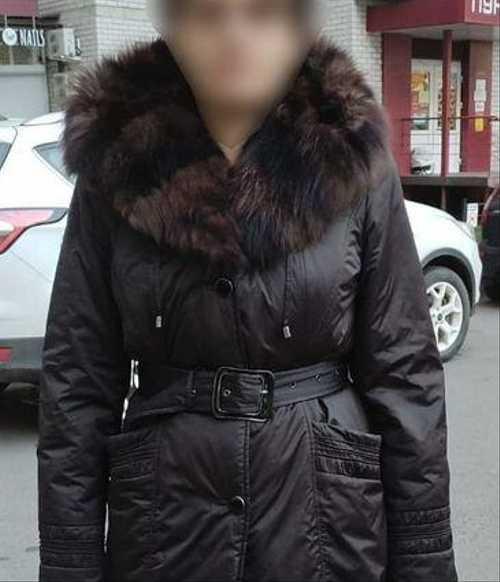 Куртка женская зимняя с капьюшоном из пихоры