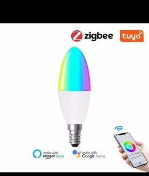 Умная лампа светодиодная Е14 5Вт ZigBee