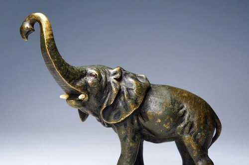 Статуэтка «Слон». Венская Бронза. Кость. 19 век