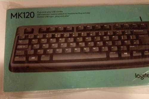 Комплект клавиатура+мышь Logitech MK120, новая, уп