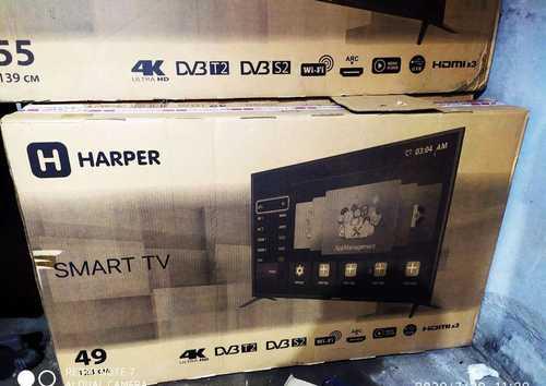 Новый смарт телевизор Harper 4к.49"