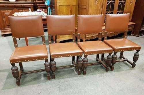 Старинный комплект 4 стула 2 кресла