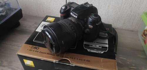 Зеркальный фотоаппарат Nikon d80 kit 18-135