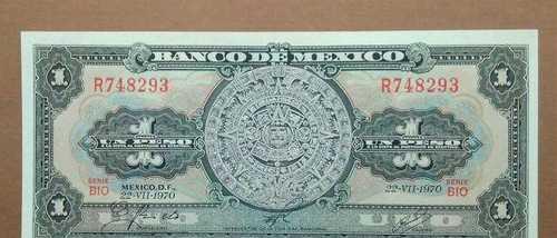 Банкнота Мексика 1 песо 1970г