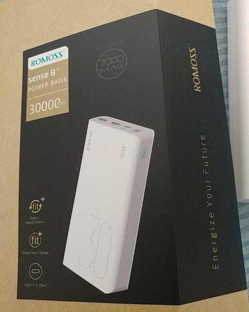 Power bank Romoss, 30000mAh, внешний аккумулятор