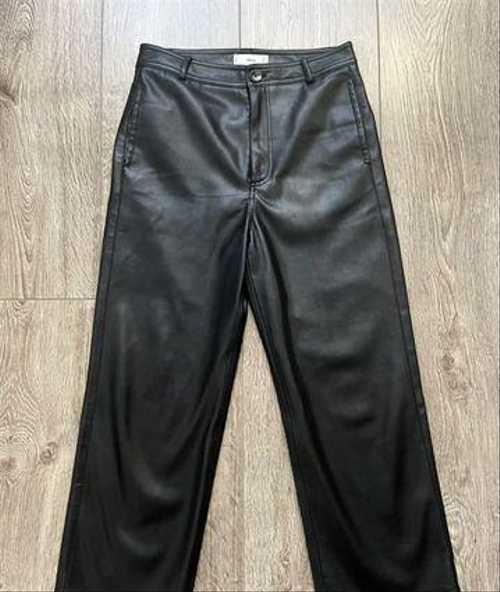 Брюки кожаные кожзам новые Mango Zara Lime