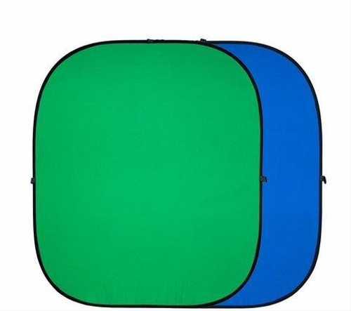 Двухстороний Хромакей 240 х 240 Зеленый и Синий