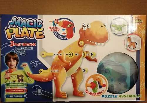 Конструктор с шуруповертом Magic Plate животные