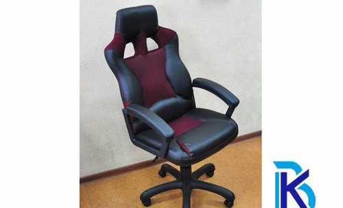 Офисное кресло "Дик" Чёрно - Бордовое