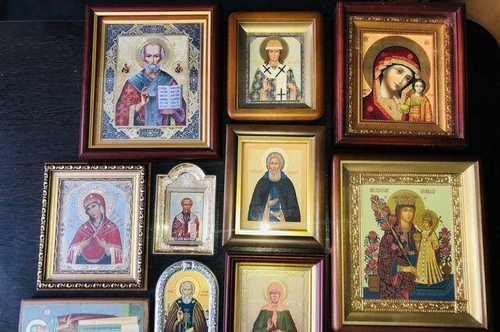 Иконы Богородица, Николай, Матрона, Сергий
