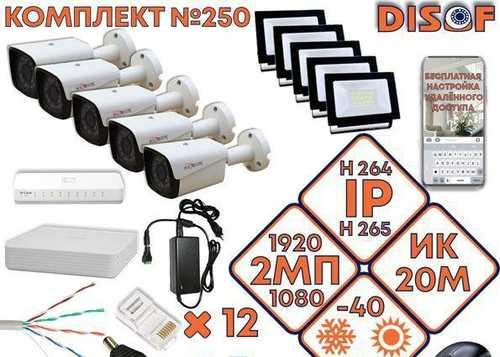 Видеонаблюдение. Готовая IP система №726