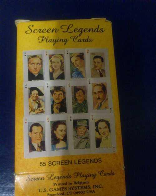 Винтажные игральные карты "Screen legends"