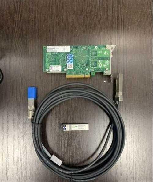 Сетевой адаптер Intel X520, SFP+ DAC кабель, SFP