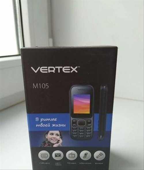 Кнопочный телефон Vertex m105 чёрный