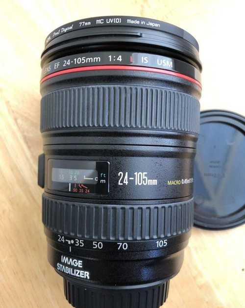 Объектив Canon EF 24-105 mm f/ 4 L с UV фильтром