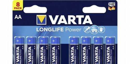 Батарейка LR6 Varta power AA BL8 Alkaline 1.5V