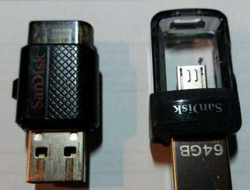 Флэшки SanDisk 64 Gb(USB/Micro USB)