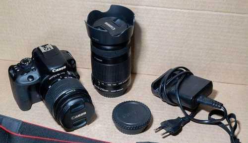 Зеркальный фотоаппарат Canon EOS 100D + объективы