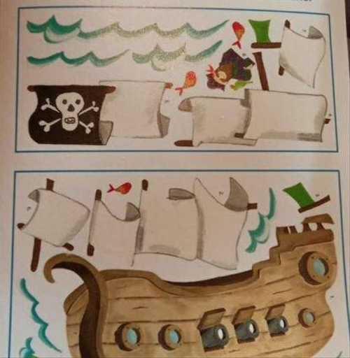Интерьерные наклейки на стену Пиратский корабль