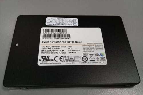 SSD Samsung PM883 960Gb 2.5"