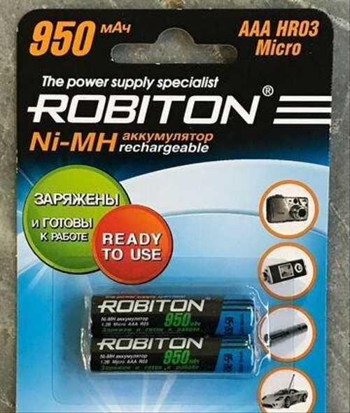 Аккумулятор AAA Robiton 950mAh 1.2V заряженный