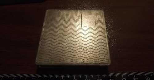 Пудреница серебро 875проба голова