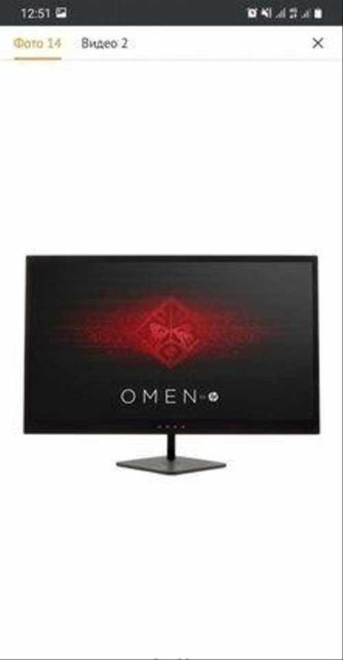 24.5" Монитор HP omen 25 черный