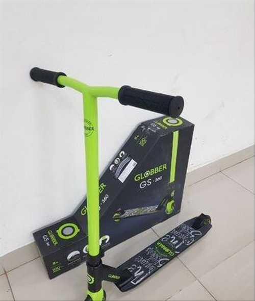 Самокат трюковой Globber GS 360 Black Green NEW