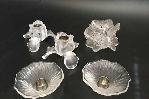 Хрустальные подсвечники Lalique