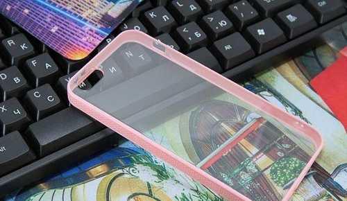 Чехол-накладка для iPhone 5\5S\SE jzzs NEW Acrylic TPU+PC пакет розовый