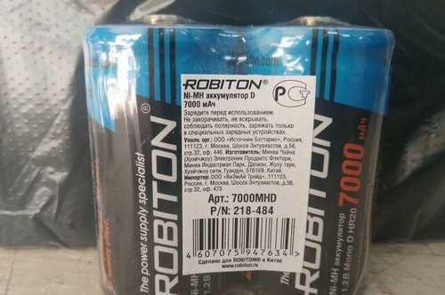 Аккумулятор Robiton R20 7000mAh 1,2V