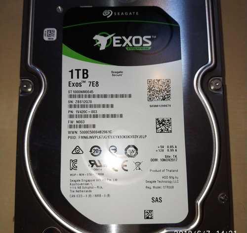 SAS HDD Seagate Enterprise ST1000NM0045 на продажу