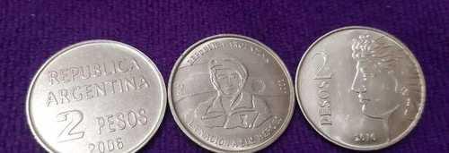 Монеты Аргентины, Филиппины, Чили