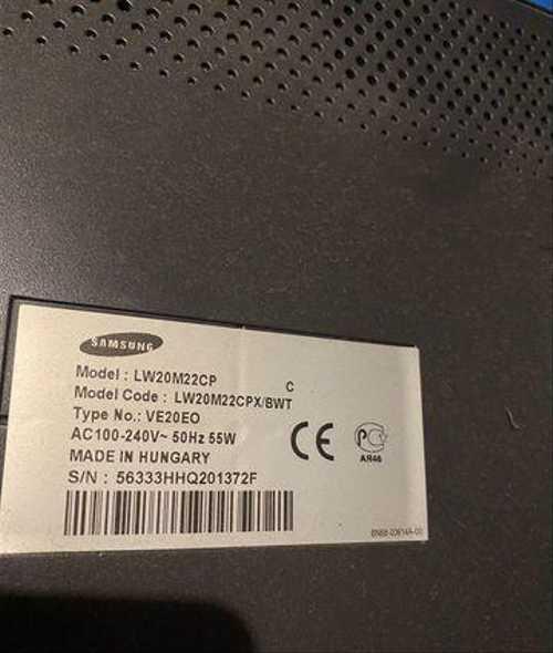 Телевизор samsung LW20M22CP