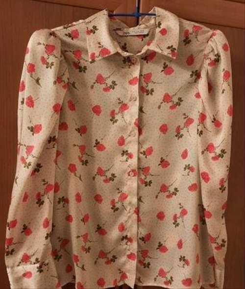 Атласная блузка Zara