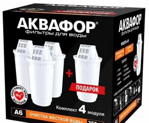 Аквафор А6 Картридж для кувшинов, 4 шт