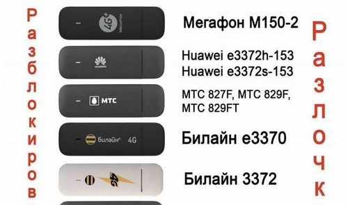 Прошивка разлочка модем роутер Huawei ZTE