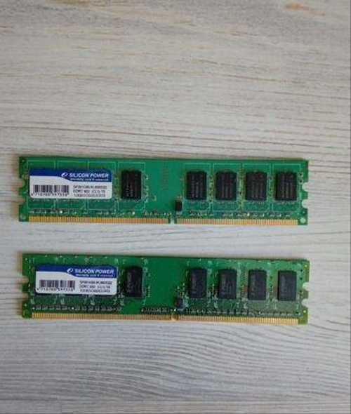 Оперативная память DDR2 1Gb Silicon Power 2шт