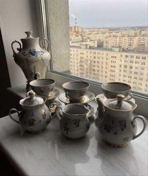 Чайный сервиз СССР и электрический самовар