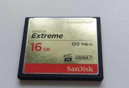 Compact Flash карта памяти 16 гб SanDisk Extreme
