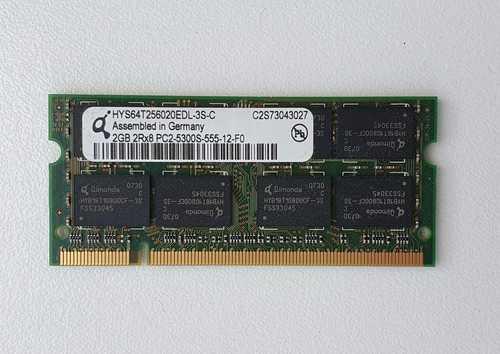 Память для ноутбука Qimond DDR2 2Gb 2RX8