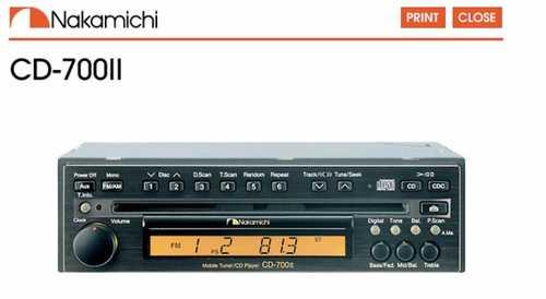 Cd проигрыватель Nakamichi CD 700 II