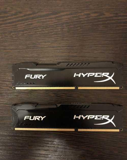 Оперативная память Kingston hyperX fury ddr3 2x4