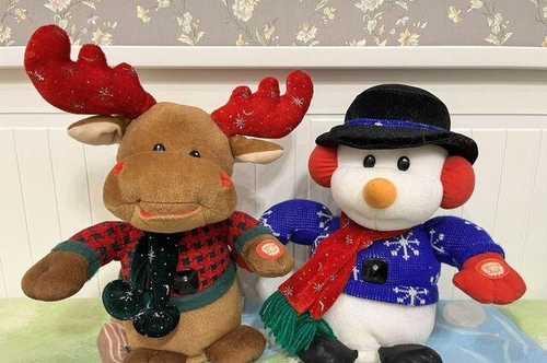 Mr. Christmas музыкальные игрушки снеговик и олень