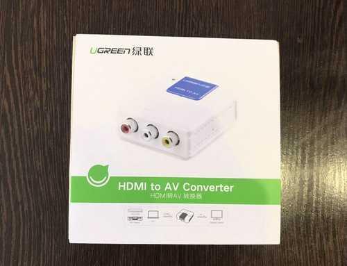 Конвертер ugreen с hdmi на AV (тюльпаны)