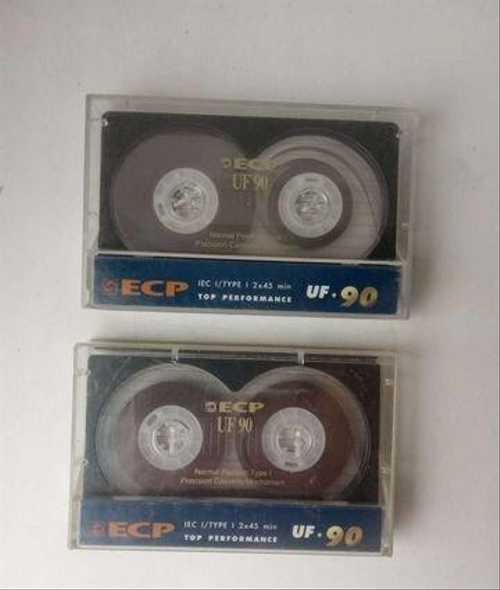 Аудиокассеты ECP UF 90 две штуки