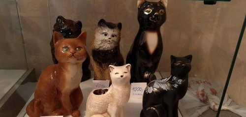 Продам статуэтки кошек и собак фарфор, керамика, п