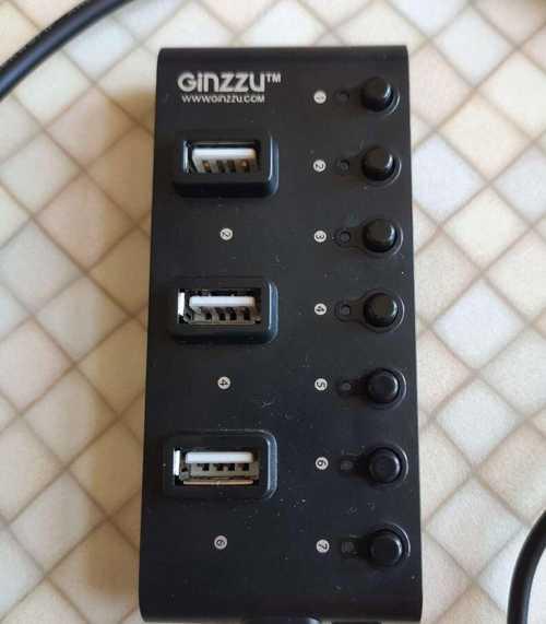 USB-хаб Ginzzu 7 портов