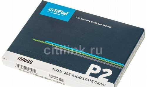 SSD накопитель Crucial P2 CT1000P2SSD8 1тб, M.2